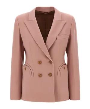 BLAZÉ MILANO Charmer Double-breasted Slim Fit Blazer - Pink