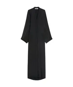 Max Mara V-neck Long-sleeved Maxi Dress With Slit