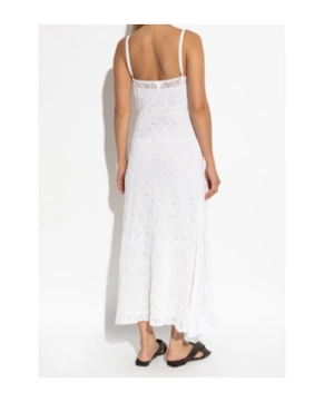 Bottega Veneta Open Knit V-neck Midi Dress