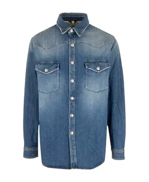 Burberry Long-sleeved Buttoned Denim Shirt