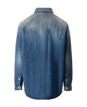 Burberry Long-sleeved Buttoned Denim Shirt