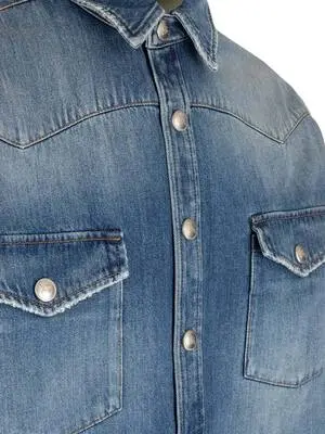 Burberry Long-sleeved Buttoned Denim Shirt