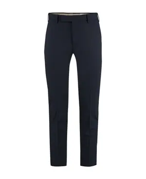 PT TORINO Tailored Cropped Trousers With Feather Detail - Black
