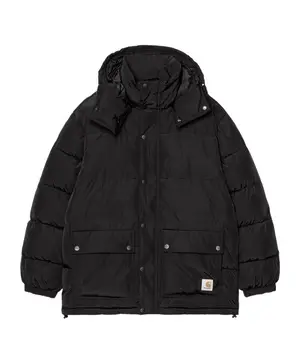 Carhartt Work In Progress Brent Hooded Down Jacket - Black