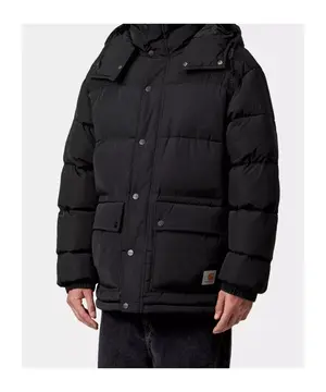 Carhartt Work In Progress Brent Hooded Down Jacket - Black