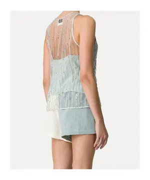 FORTE_FORTE Embellished V-neck Sleeveless Top