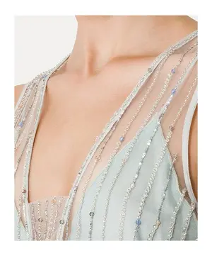 FORTE_FORTE Embellished V-neck Sleeveless Top