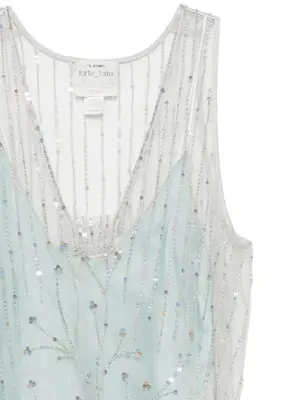 FORTE_FORTE Embellished V-neck Sleeveless Top