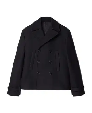 Off-White Double-breasted Long-sleeved Peacoat