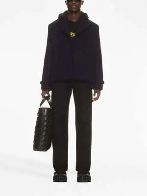 Off-White Double-breasted Long-sleeved Peacoat