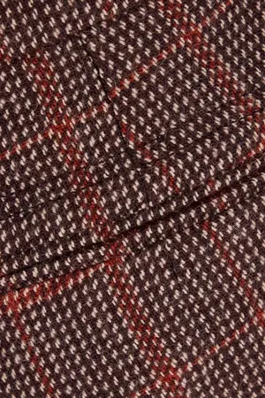 Chloé Checked High-waisted Flared Wool Pants - Brown