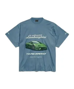 Balenciaga X Automobili Lamborghini Oversized T-shirt - Blue