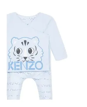 Kenzo Tiger Print Wrap Onesie And Trousers Set