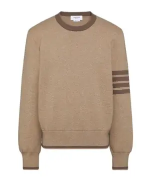 Thom Browne 4-bar Stripe Detail Knitted Pullover - Nude