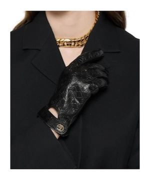 Gucci Elysees Logo-embellished Gloves - Black
