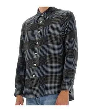SUNFLOWER Check Detailed Long-sleeved Shirt
