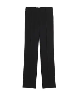 LANVIN Straight Leg Cropped Trousers With Logo Detail