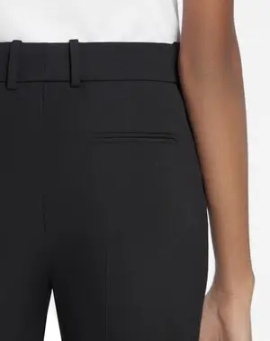 LANVIN Straight Leg Cropped Trousers With Logo Detail