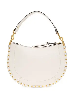 Isabel Marant Étoile Grained Leather Shoulder Bag With Gold-tone Hardware - White