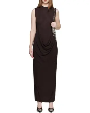 JEAN PAUL GAULTIER Sleeveless Draped Maxi Dress