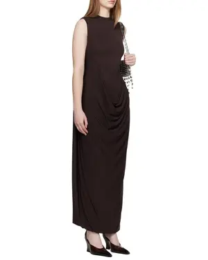 JEAN PAUL GAULTIER Sleeveless Draped Maxi Dress