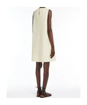 Max Mara Sleeveless Embroidered Canvas Dress