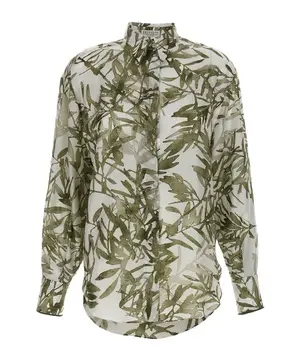 Brunello Cucinelli Printed Long-sleeve Shirt