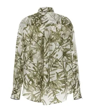 Brunello Cucinelli Printed Long-sleeve Shirt