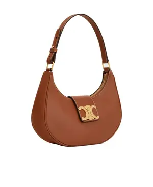 Celine Medium Ava Triomphe Bag In Smooth Calfskin - Tan