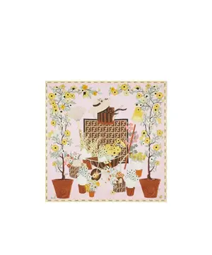 Fendi Gardening Printed Scarf - Multicolor