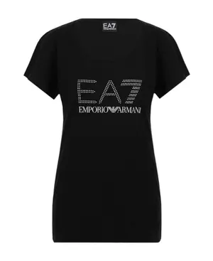 EA7 Embellished Logo T-shirt - Black