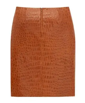 Saint Laurent Embossed Pencil Skirt