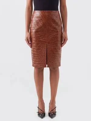 Saint Laurent Embossed Pencil Skirt