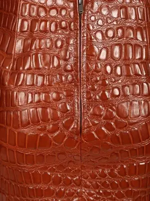 Saint Laurent Embossed Pencil Skirt