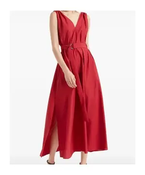 Brunello Cucinelli Belted Midi Dress