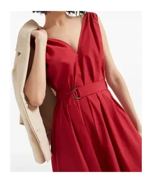 Brunello Cucinelli Belted Midi Dress