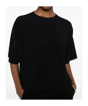 Fabiana Filippi Boxy Knitted T-shirt - Black