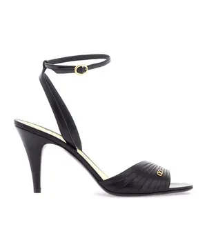 Valentino Garavani Vlogo Ankle-strap High Heel Sandals - Black