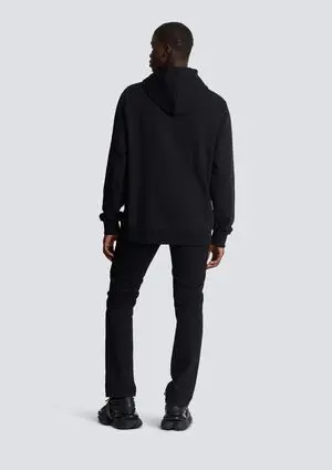Balmain Logo Patch Drawstring Hoodie