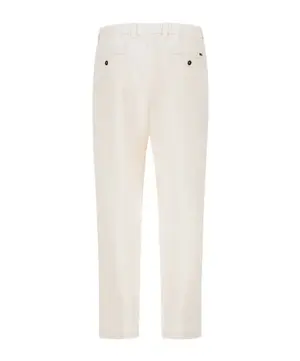 Herno Straight Pleated Pants - Ivory