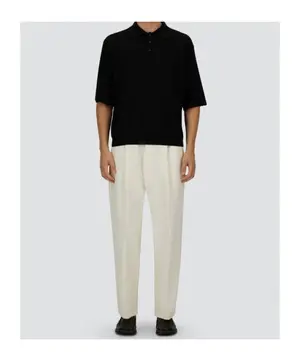 Herno Straight Pleated Pants - Ivory