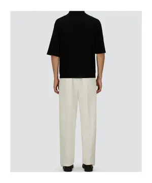 Herno Straight Pleated Pants - Ivory