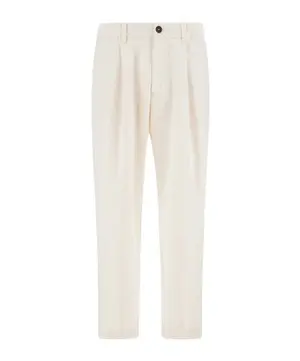 Herno Straight Pleated Pants - White