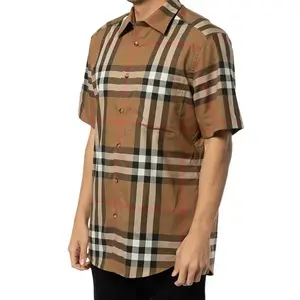 Burberry Regular Fit Check Stretch Cotton Poplin Shirt - Multicolor