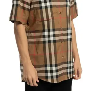 Burberry Regular Fit Check Stretch Cotton Poplin Shirt - No