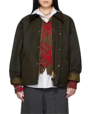 Barbour Corduroy Collar Buttoned Jacket