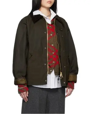 Barbour Corduroy Collar Buttoned Jacket