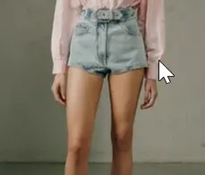 Alessandra Rich Belted Denim Shorts