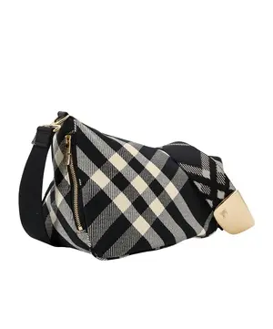 Burberry Shield Check Shoulder Bag