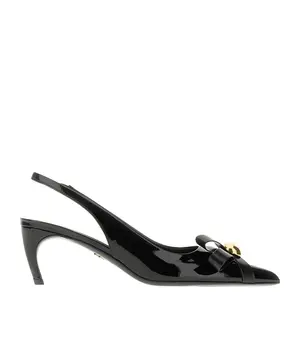 FERRAGAMO Bow Detailing Slingback Pumps - Black
